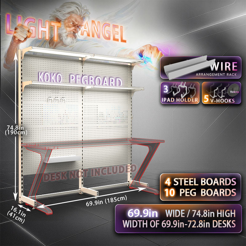 Light Angel KOKO PegBoard - Brighten Your Workspace