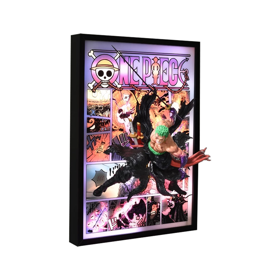 One Piece Roronoa Zoro LED Light Figure-Out 3d Manga Painting Room Dec ...